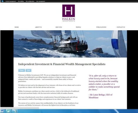 New website for Halkin Investments LLP - Iconic Digital